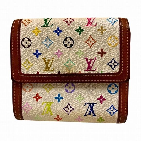 Louis Vuitton | Bags | Louis Vuitton Portemonnaie White Canvas Wallet ...